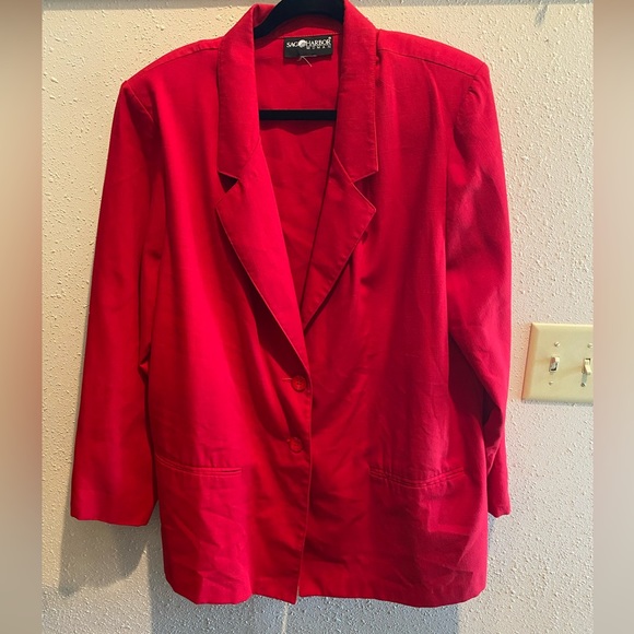 Sag Harbor | Jackets & Coats | Sag Harbor Red Blazer 2w | Poshmark